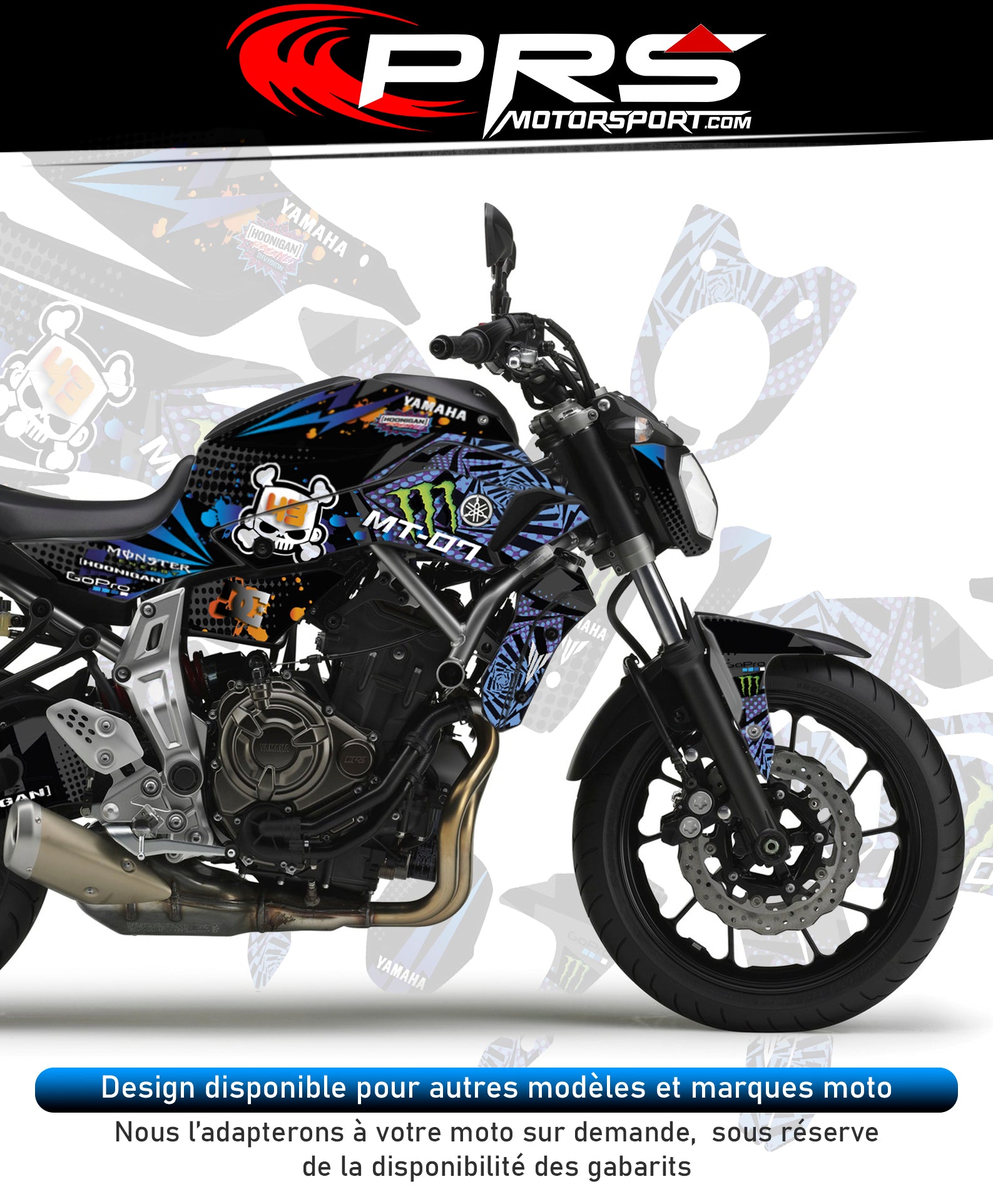 YAMAHA MT-07 KEN BLOCK V1 graphic kit – PRSmotorsport.com